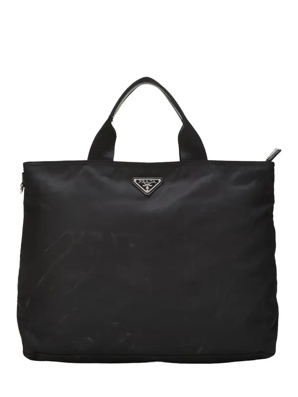 Prada Nylon Convertible Tote - Black