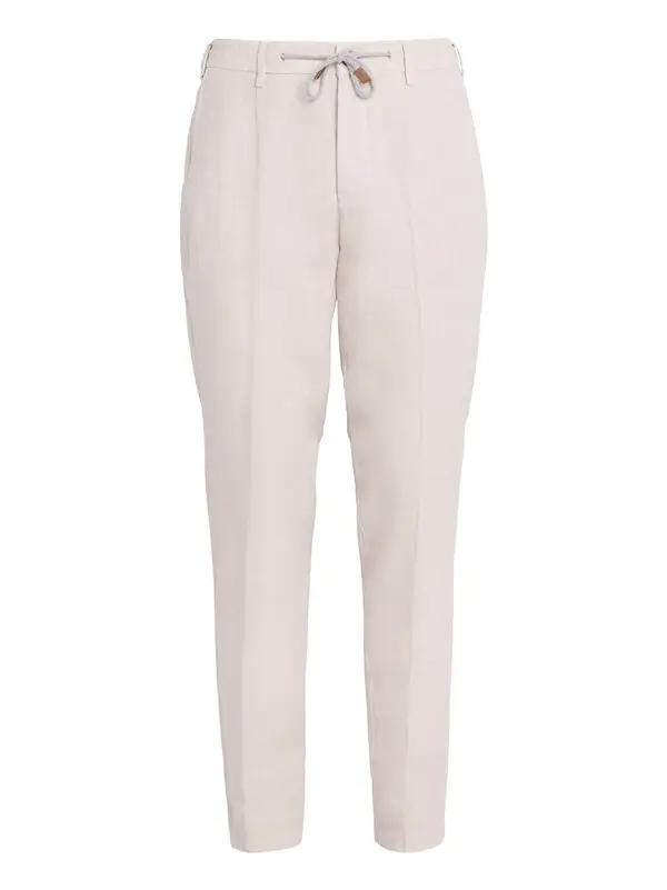 Eleventy Linen Slim-straight Trousers - Beige