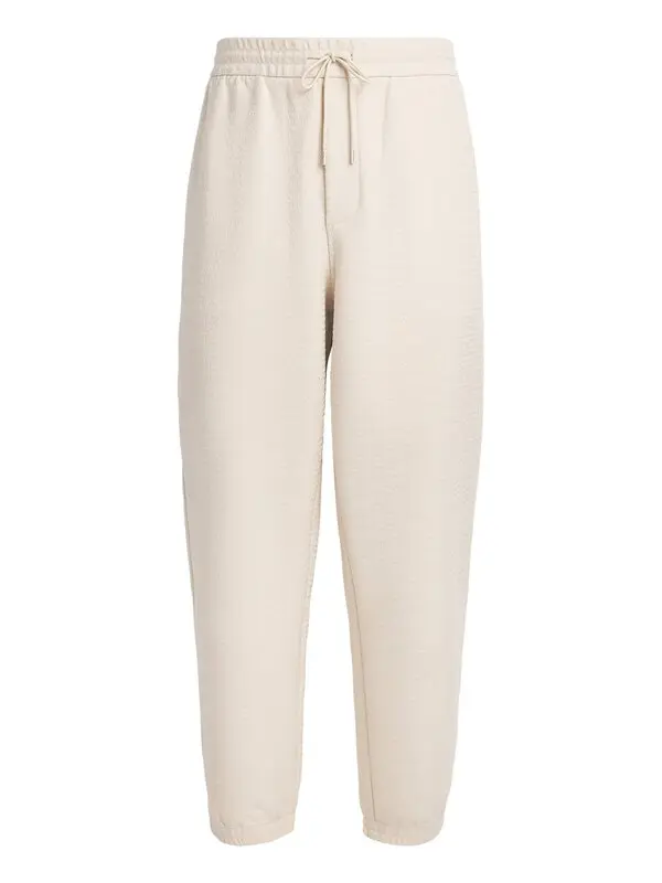 Emporio Armani Logo Drawstring Sweatpants - Beige