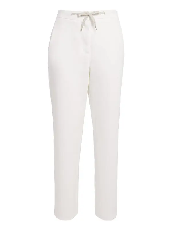 Eleventy Drawstring Tailored Trousers - White