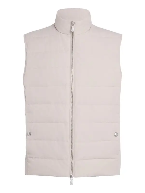 Eleventy Down Cotton-nylon Gilet - Beige