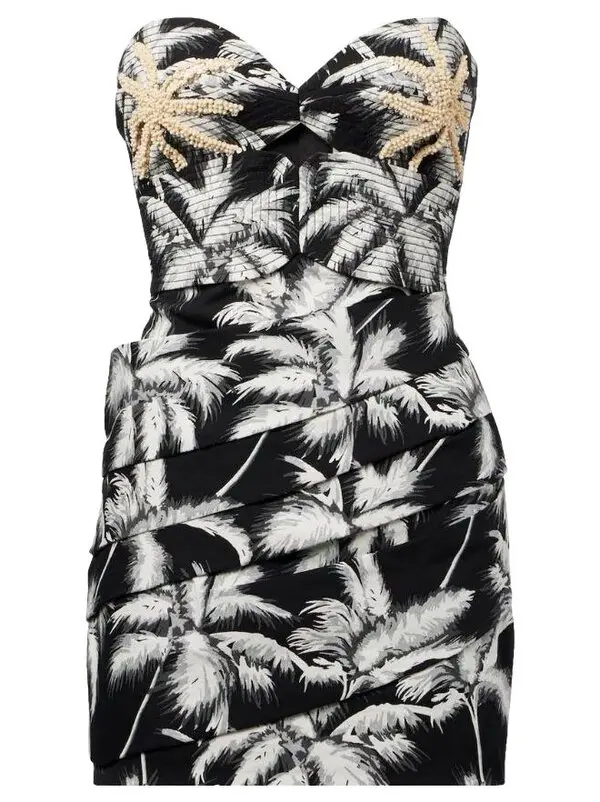 Johanna Ortiz Sombra Embroidered Cotton-blend Minidress - Black