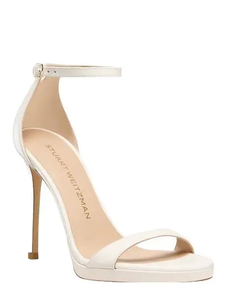 STUART WEITZMAN Nudist Platform Sandal - Cream