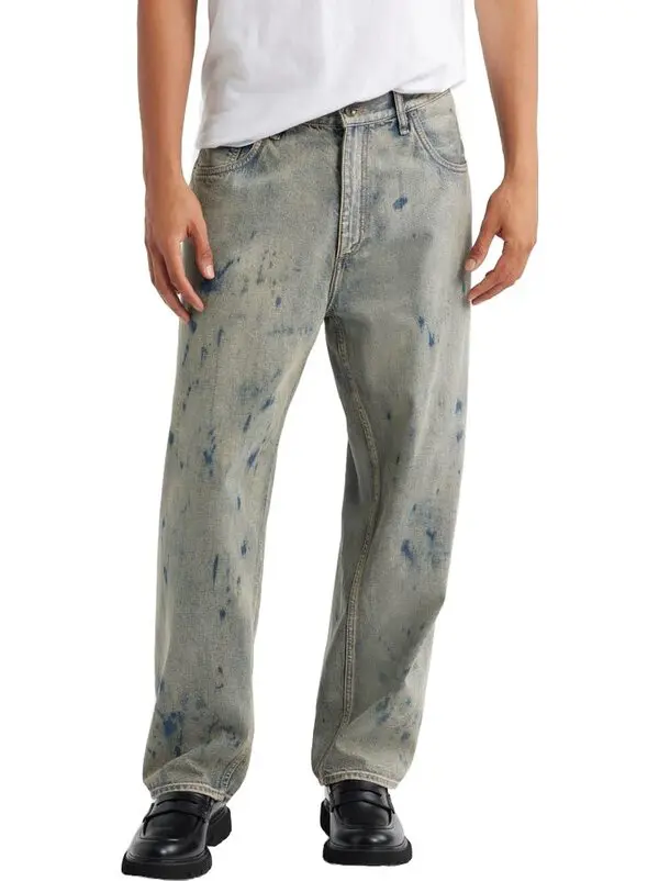 Rag & Bone Splatter Baggy Straight Leg Jeans - Wrnbe