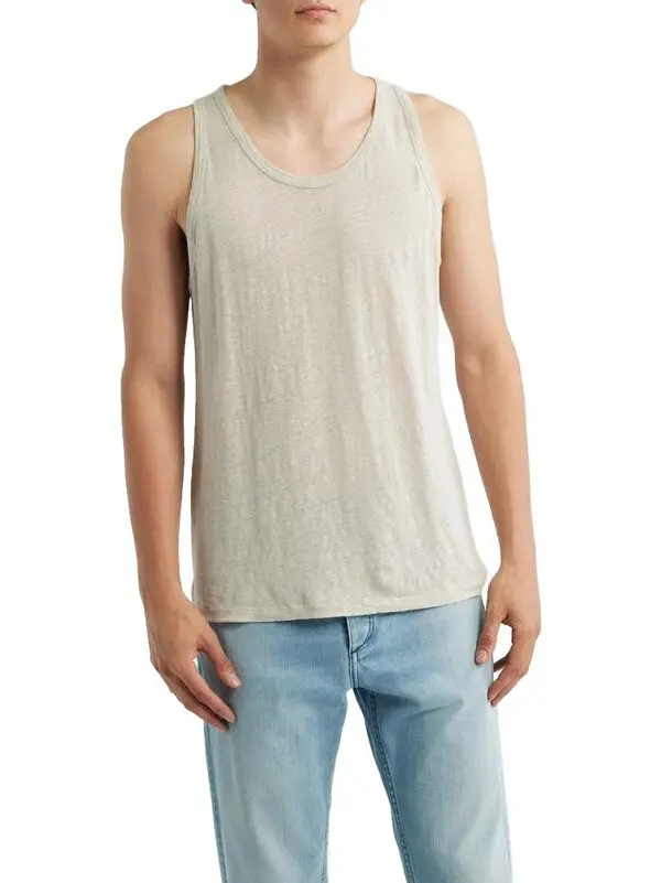 ALEX CRANE Linen Tank - Bone