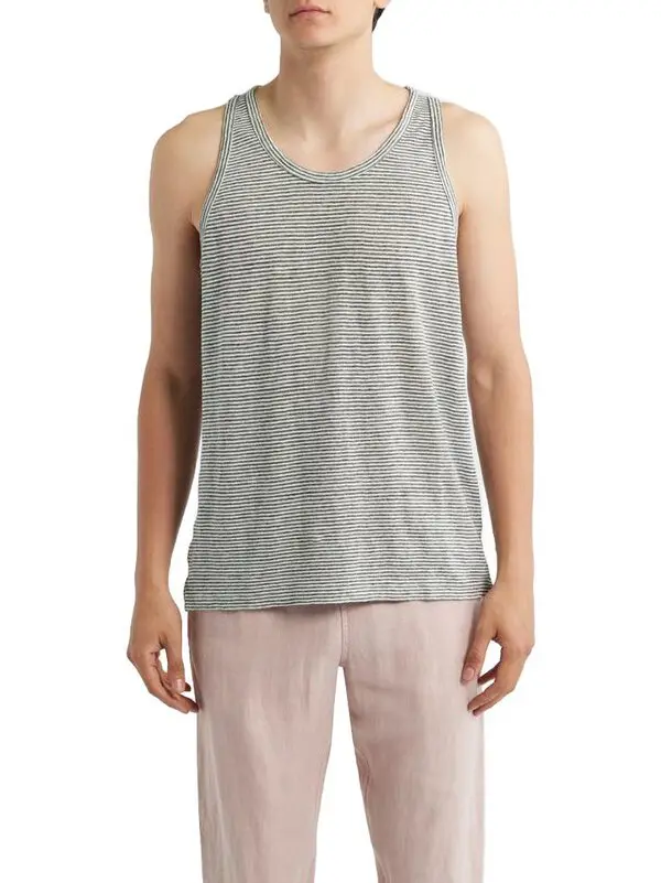 ALEX CRANE Linen Tank - Lines