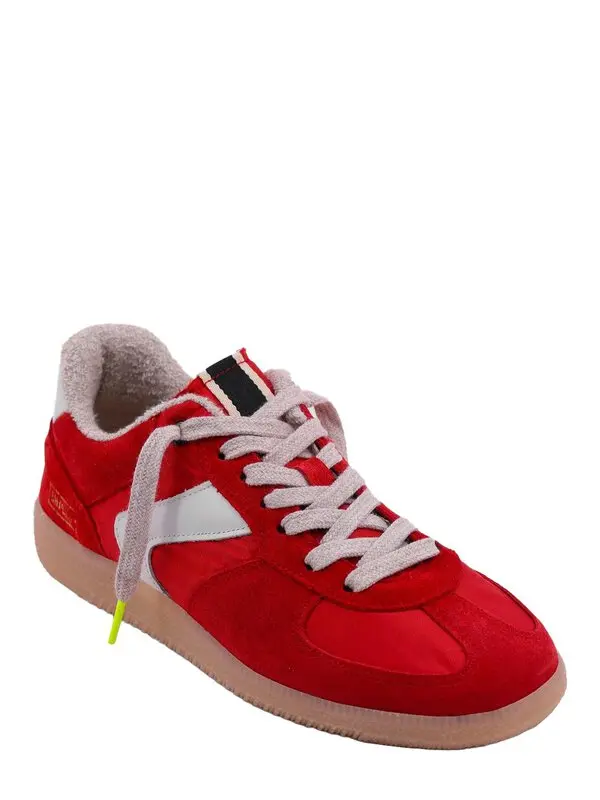 SHU SHOP Sylvia Lace-up Sneakers - Red Suede