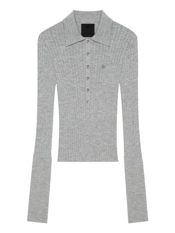 Givenchy Long-sleeve Polo - Grey