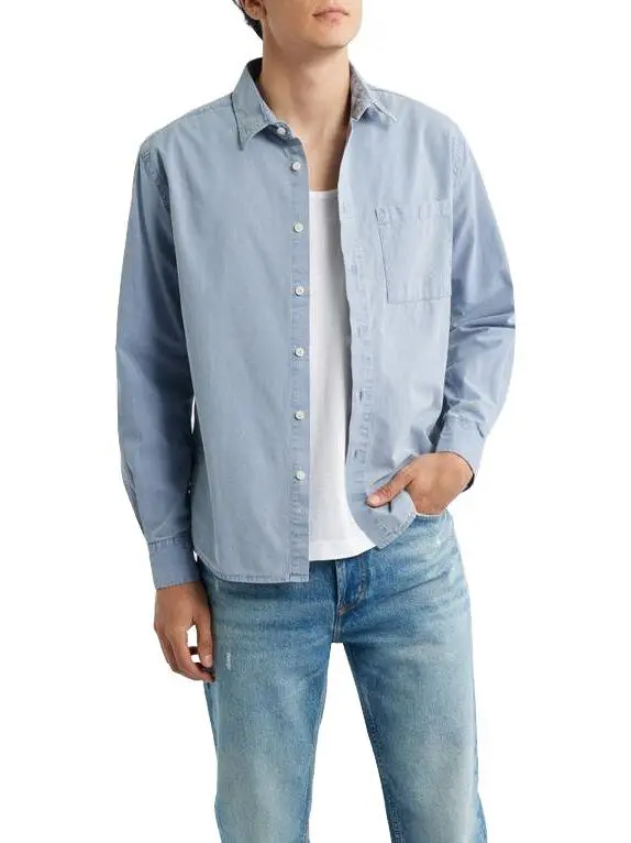 ALEX CRANE Pac Organic Cotton Button-up Shirt - Wave
