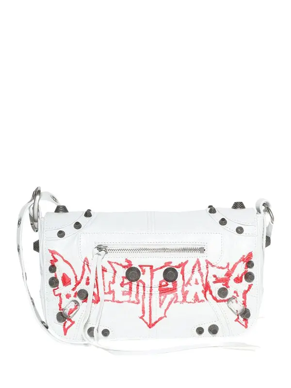 Balenciaga Le Cagole Flap Shoulder Bag - White