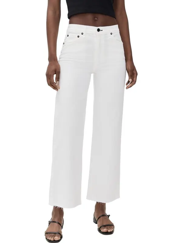 ASKK NY Crop Wide Leg Twill Pants - Ivory