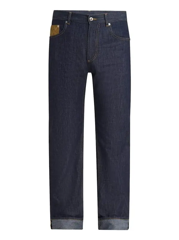 Bottega Veneta Rinsed Denim Intreccio-pocket Jeans - Indigo