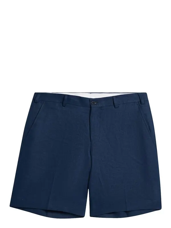 Anderson & Sheppard Linen Beach Shorts - Navy