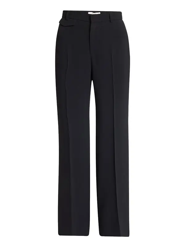 Chloé Soft Crepe Wide-leg Pants - Black