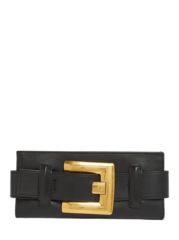 Balmain Anthem Belted Pouch Bag - 0pa Noir