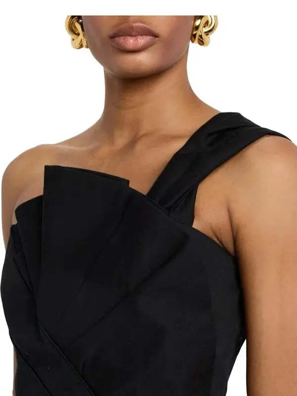 JBQ Opal Pleated Crop Top - Black
