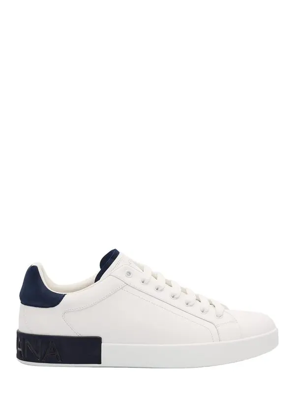 Dolce & Gabbana Portofino Low-top Sneakers - Wht/p.blue