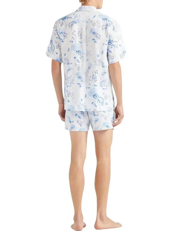 Vilebrequin Apos;s Linen Medusa Shells Camp Shirt - White
