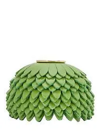 Loewe Flower Dice Leather And Brass Charm - Apple Green