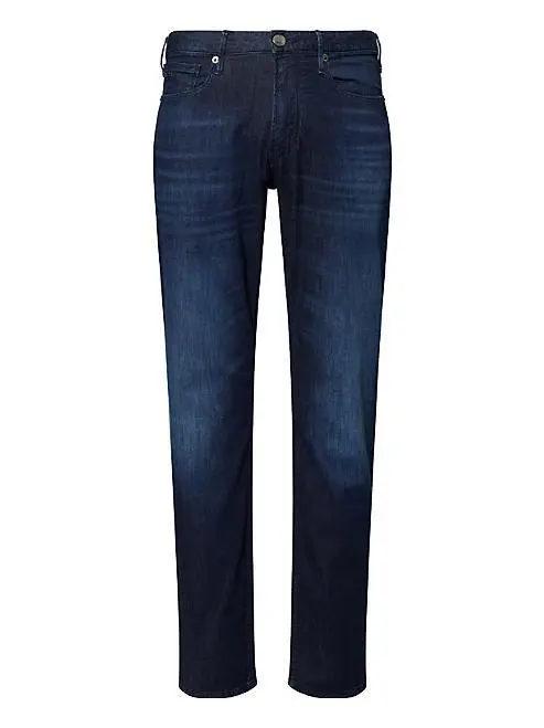 Emporio Armani Mid-rise Straight-leg Denim Jeans - Medium Blue Denim 09