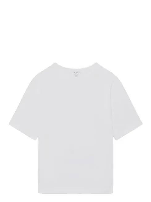 REISS Tate Relaxed-fit Short-sleeve Cotton T-shirt - White