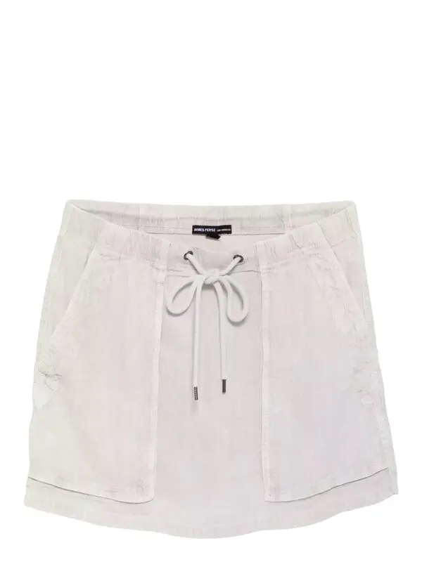 JAMES PERSE Linen Blend Utility Skirt - Grey