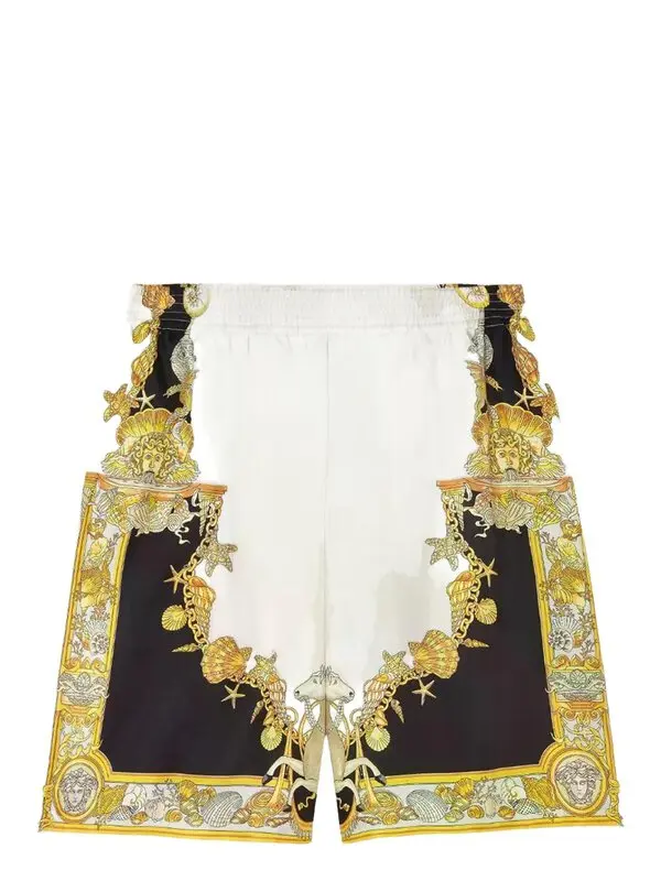 Versace Coral Theatre Shorts - White