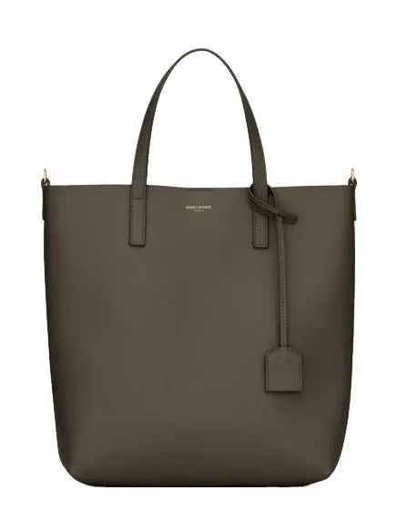 Saint Laurent Shopping Ns Tote With Removable Tassels - Light Musk