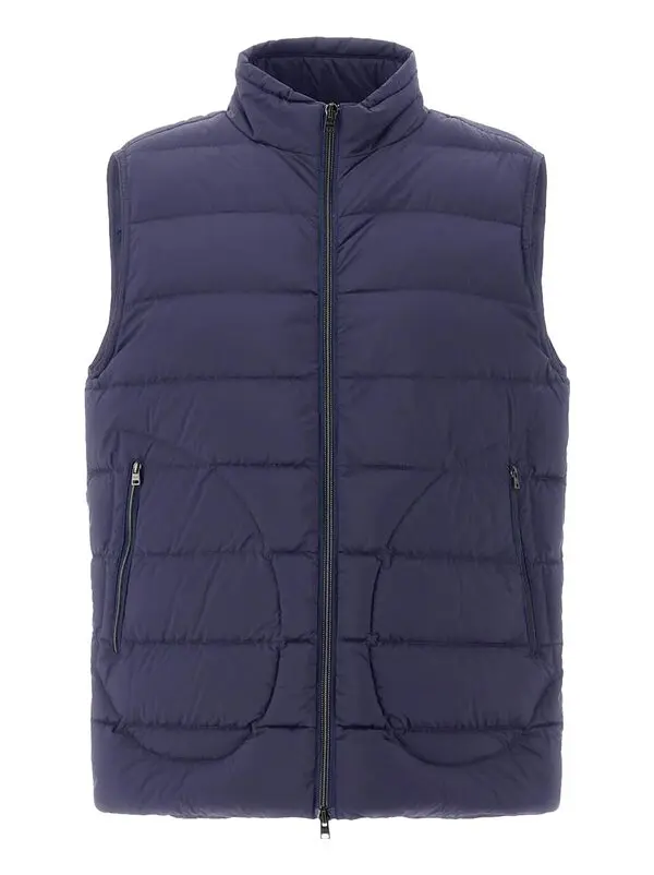 Herno Recycled Nylon Microfiber Vest - Blue