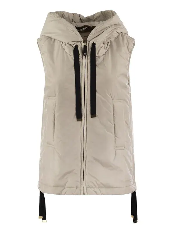 Max Mara Greengo Sleeveless Technical Canvas Vest - Beige