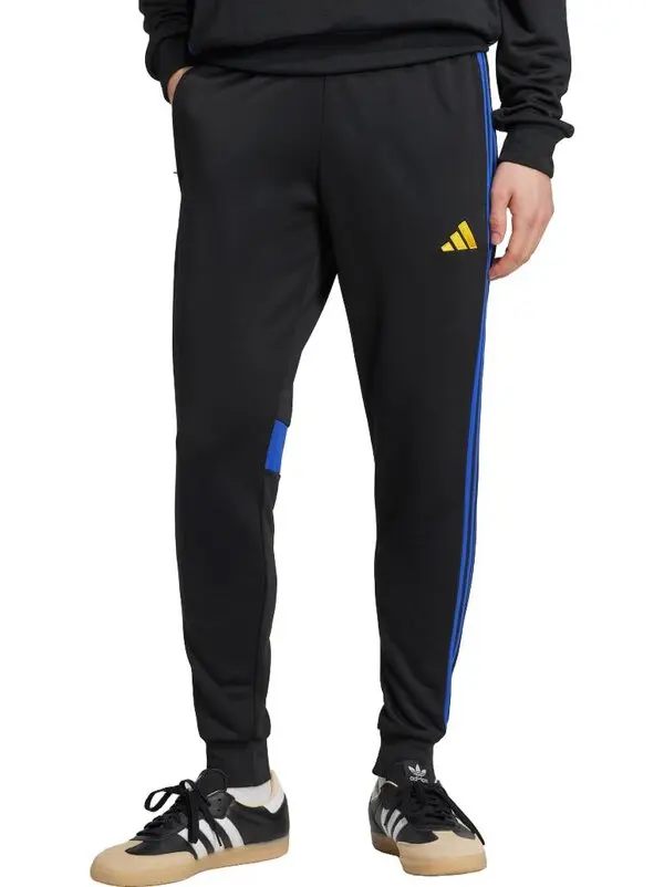 Adidas Tiro 25 Essentials Sweat Pants - Black / Semi Lucid Blue / Crew Yellow