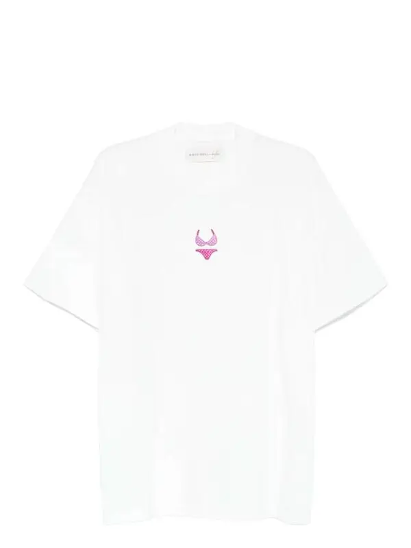 ALBERTO BRESCI Embroidered T-shirt - White