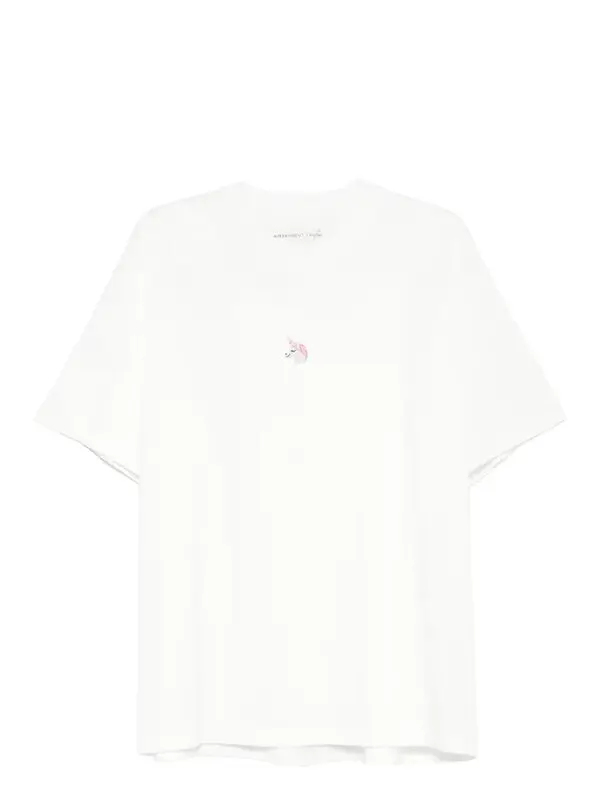 ALBERTO BRESCI Embroidered T-shirt - White