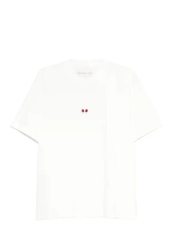 ALBERTO BRESCI Embroidered T-shirt - White