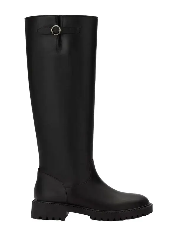 Bally Knee-high Leather Boots - Black