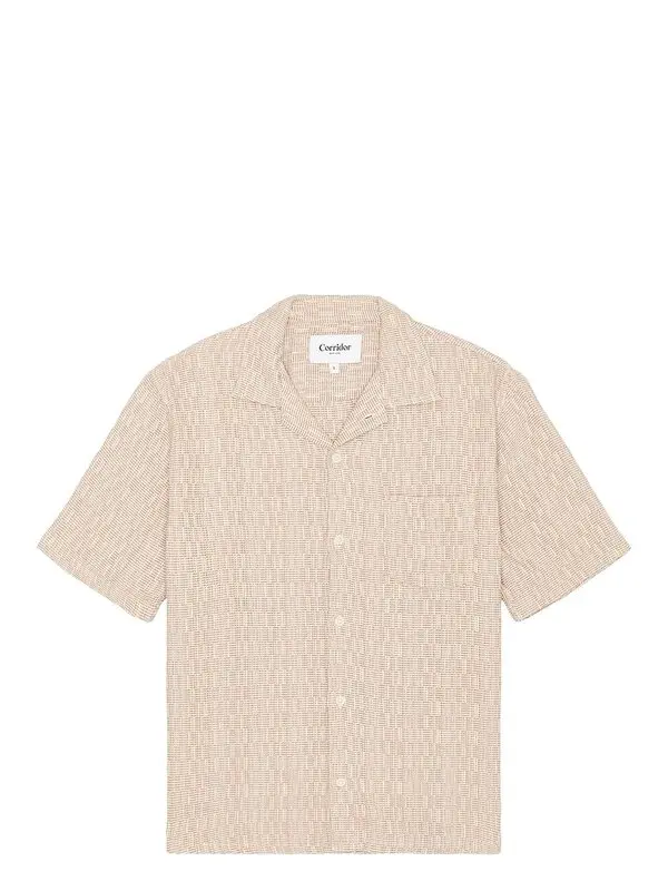 CORRIDOR Rainbow Weave Short Sleeve Shirt - Pink