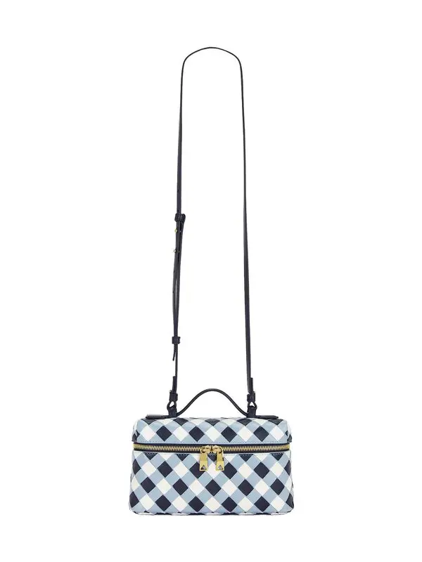 Bottega Veneta Bang Bang Vanity Bag - Abyss  Ice White  & Muse Brass