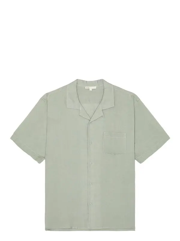 Onia Air Linen Convertible Vacation Shirt - Sage