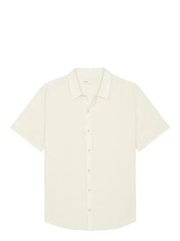 Onia Jack Air Linen Shirt In Grey - Stone
