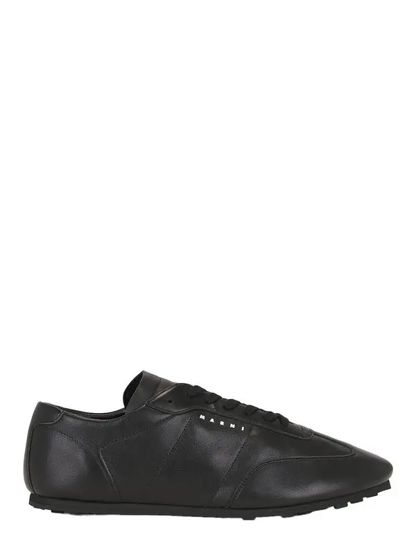Marni Leather Sneakers - Black