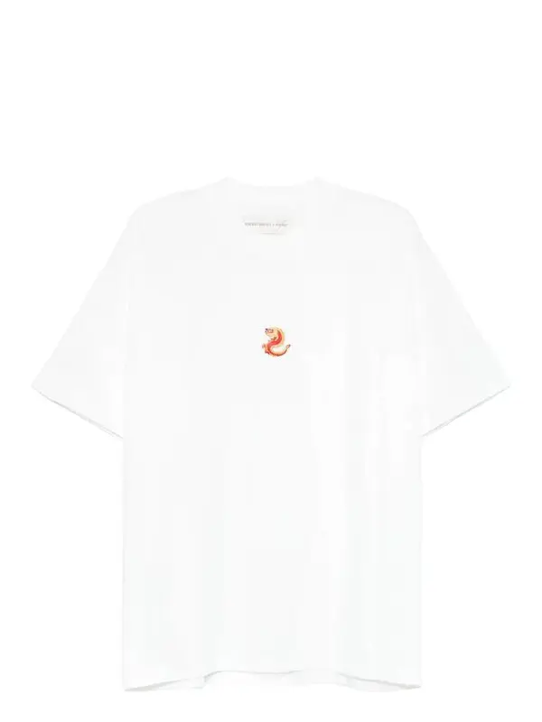 ALBERTO BRESCI Embroidered T-shirt - White