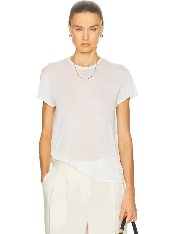 TOTEME Silk Tee - Ecru