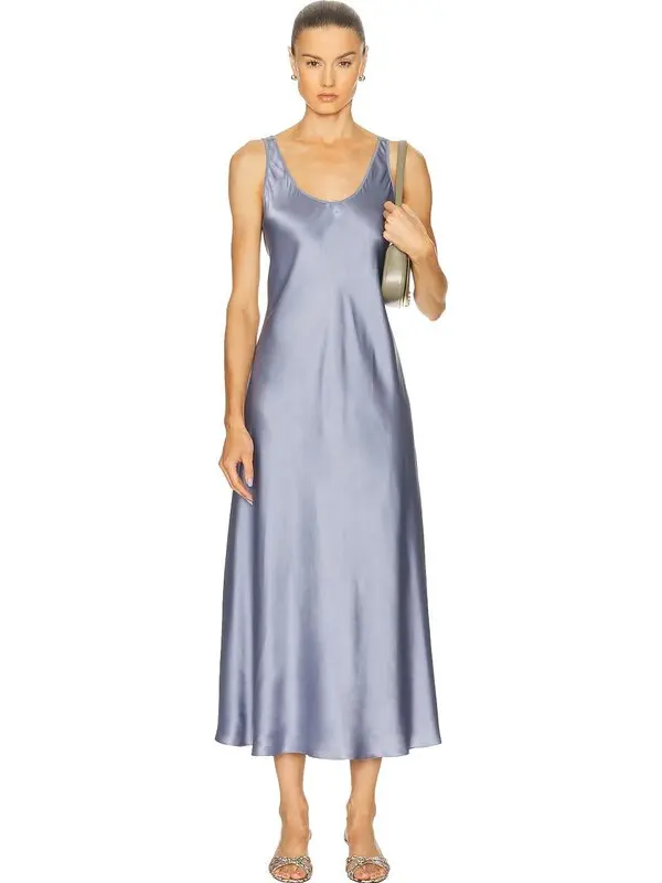 Sablyn Martine Scoop Neck Low Back Dress - Dusty Periwinkle