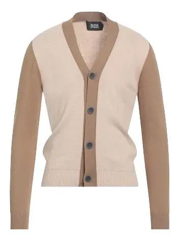 Alpha Studio Merino Wool Blend Cardigan - Beige
