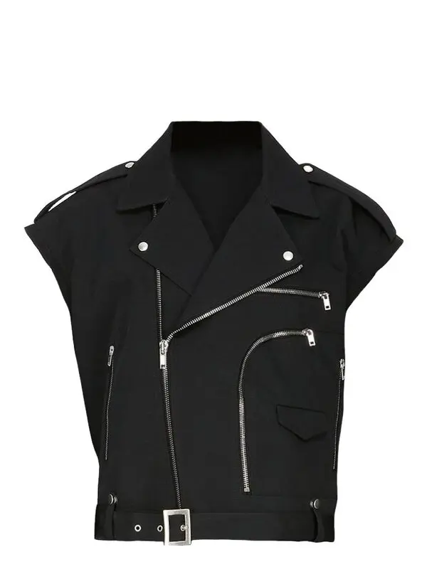 Rick Owens Cropped Jumbo Bauhaus Stooges Top - Black