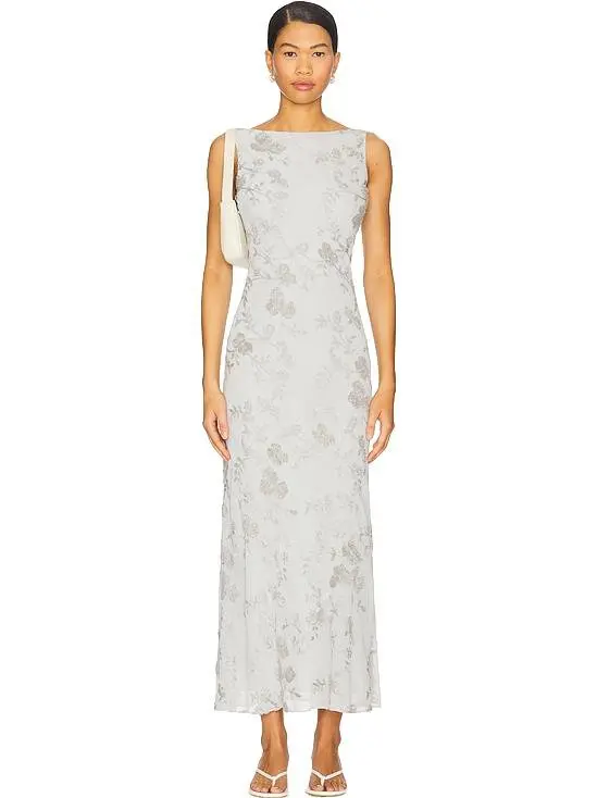 STONE COLD FOX X Revolve Blaire Embroidered Maxi Dress - Blue