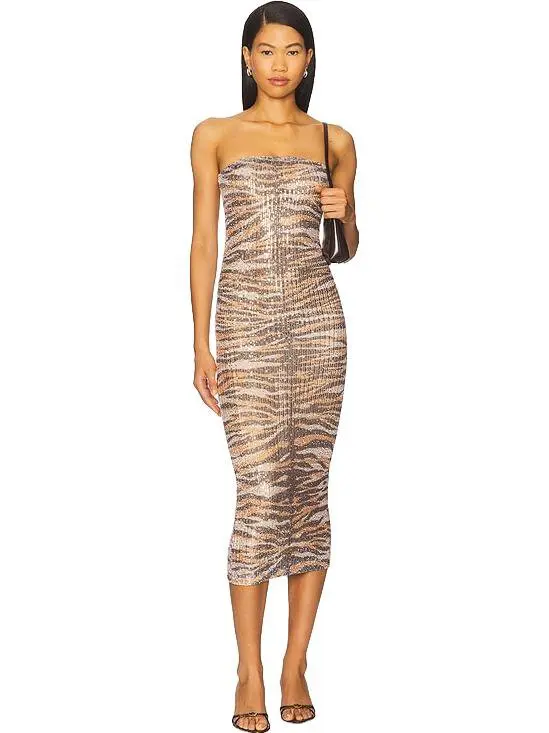 Le Superbe Tigress Tube Dress - Brown