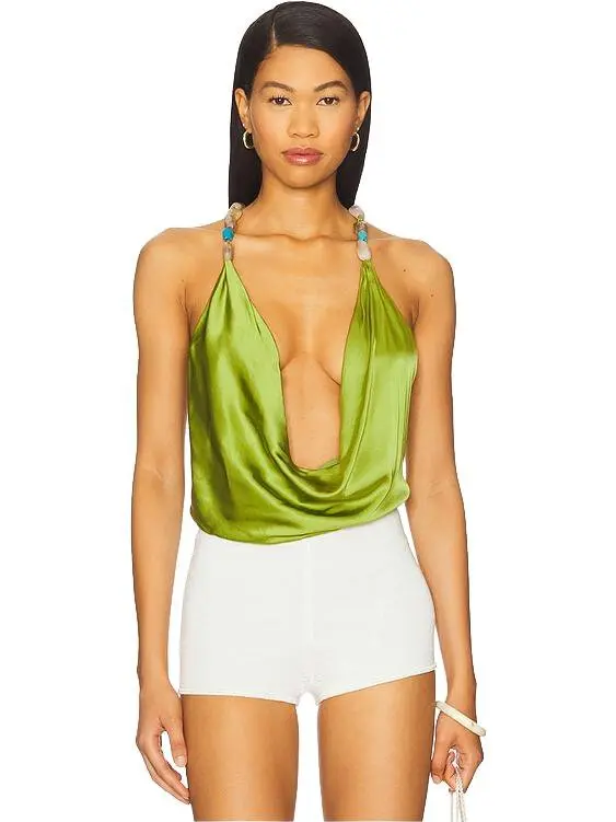 LOVERS AND FRIENDS Diamanto Halterneck Top - Green