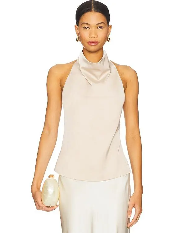 ALL THE WAYS Beth Halter Top - Beige