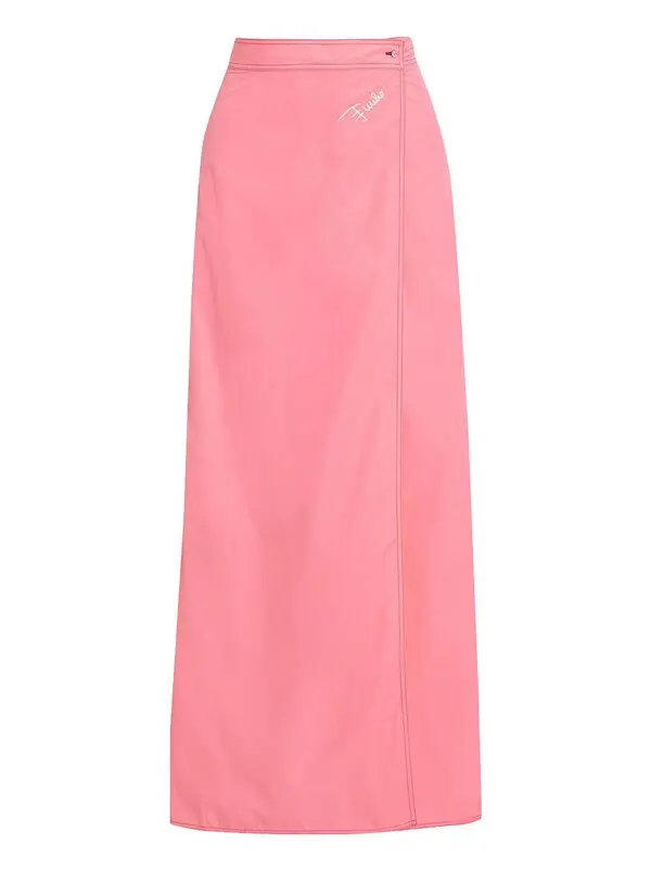 Emilio Pucci Taffeta Maxi Wrap Skirt - Bubblegum